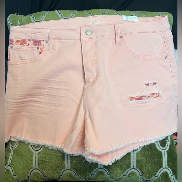 Time and Tru | Shorts | Time And Tru Pink Denim Shorts | Poshmark